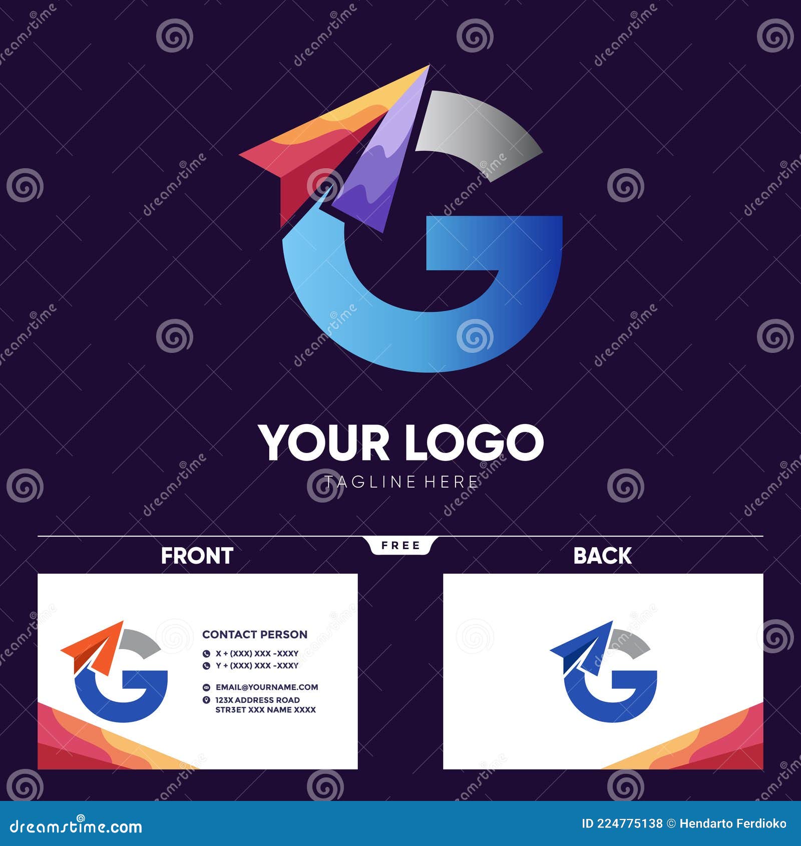 Letter G Paper Plane Logo Design Vector Icon Graphic Stock Vector ...