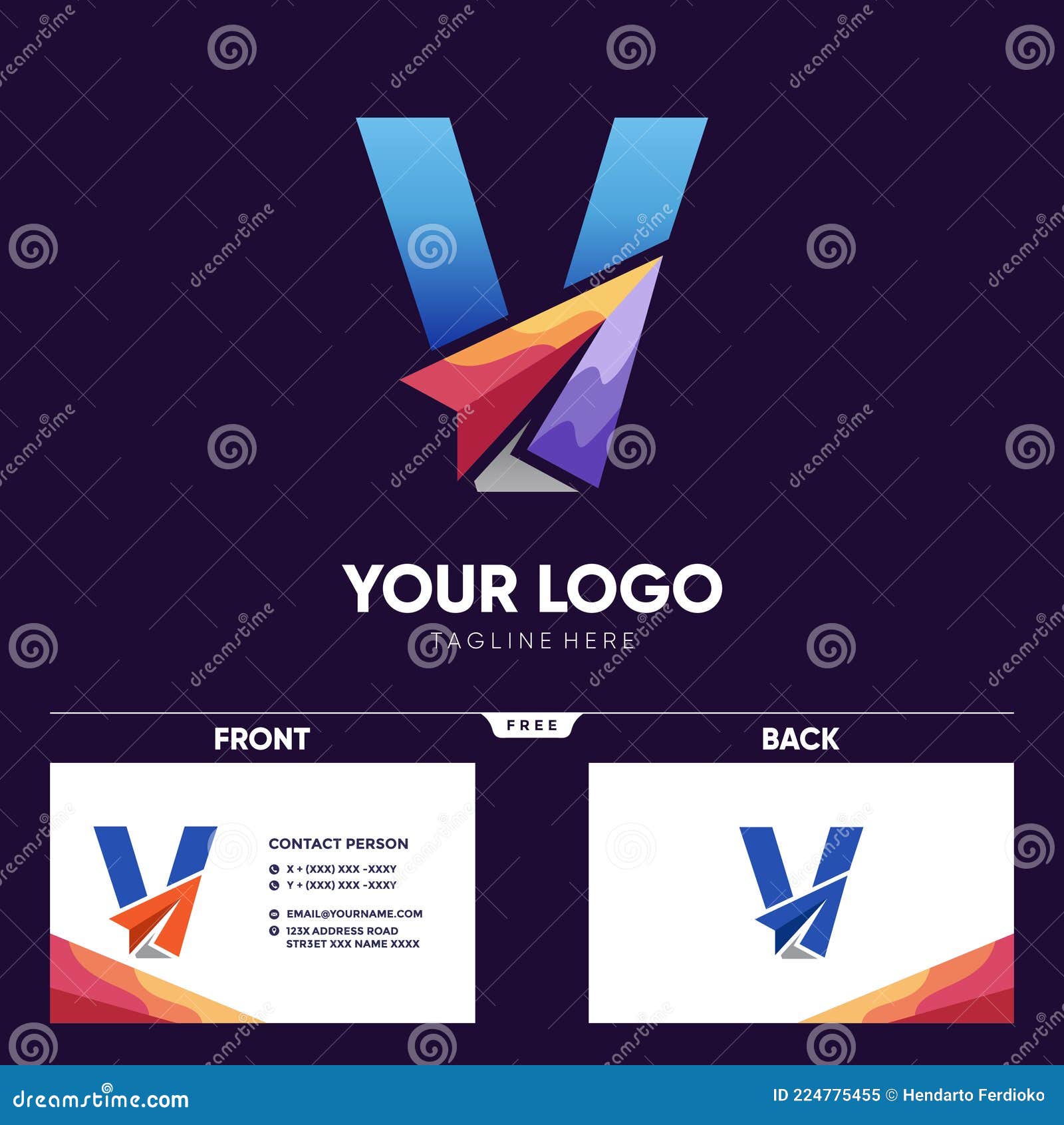 Letter V Paper Plane Logo Design Vector Icon Graphic Stock Vector ...