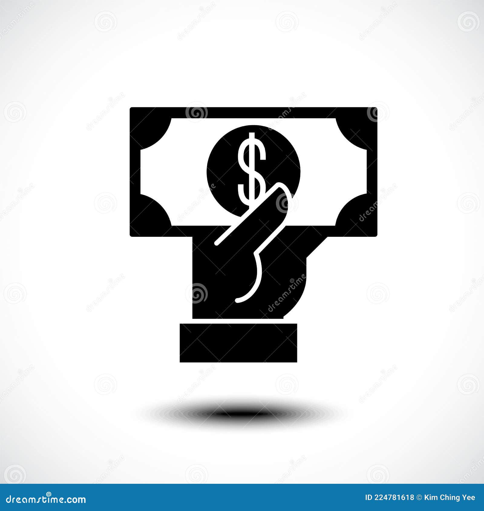 Payment with Money, Buying or Purchase of Goods Flat Icon for Apps and ...