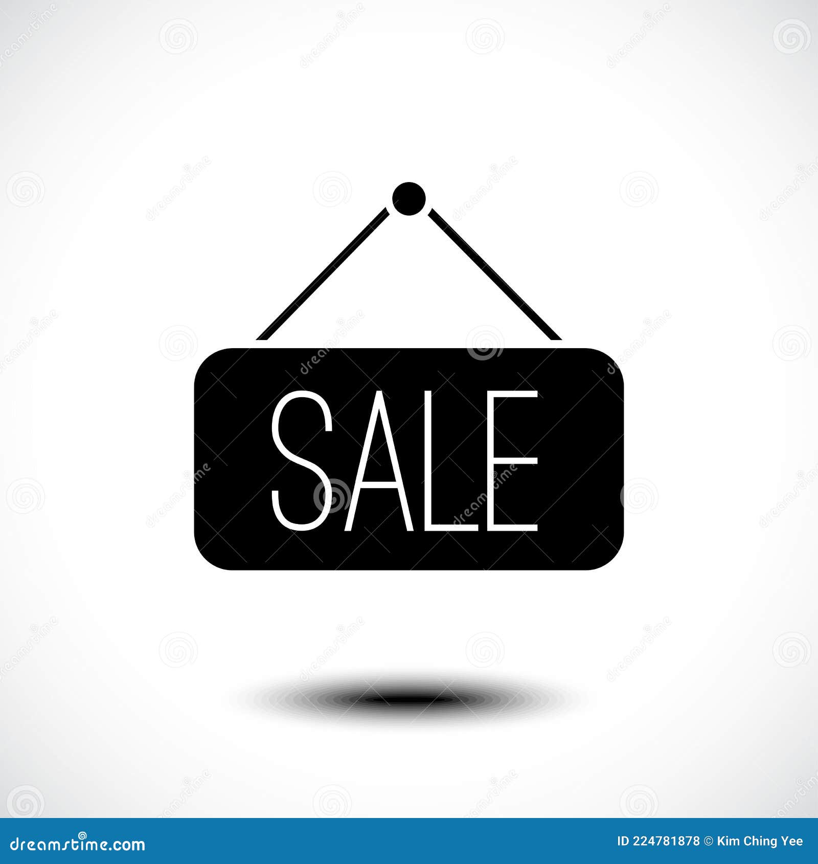 Sale sign icon stock vector. Illustration of promotion - 224781878
