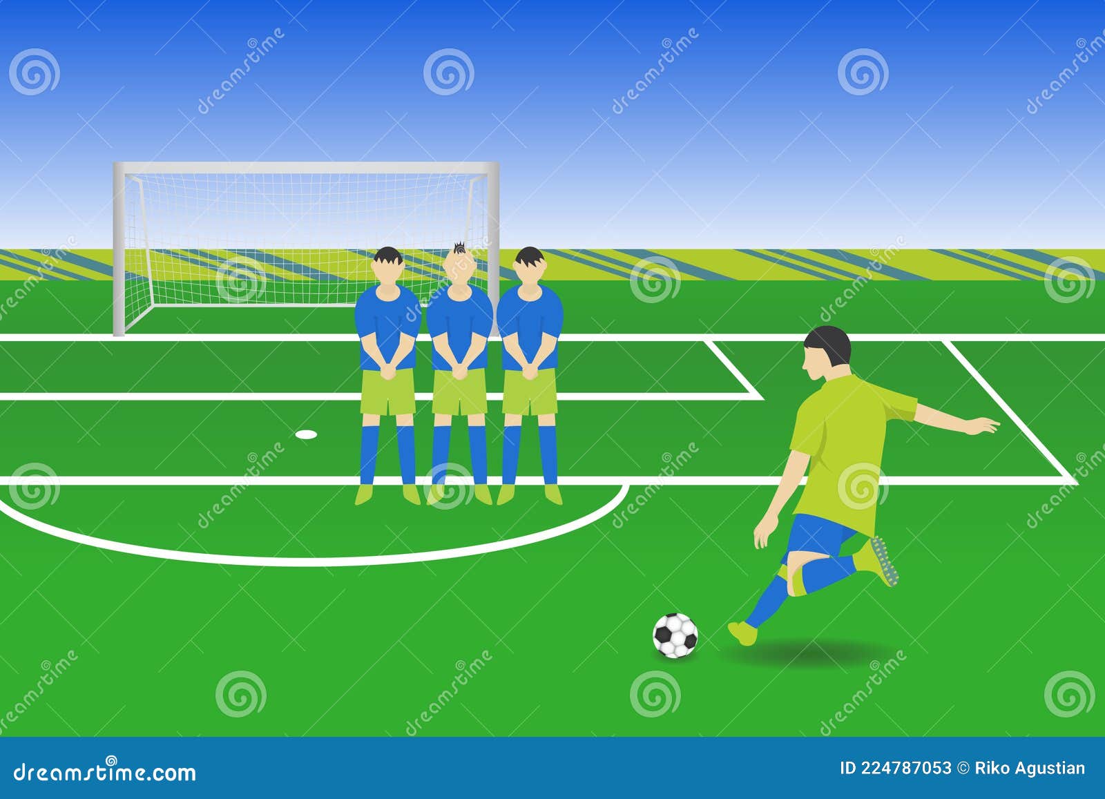 Illustration Vector Graphic of Soccer_Free Kick Stock Vector ...