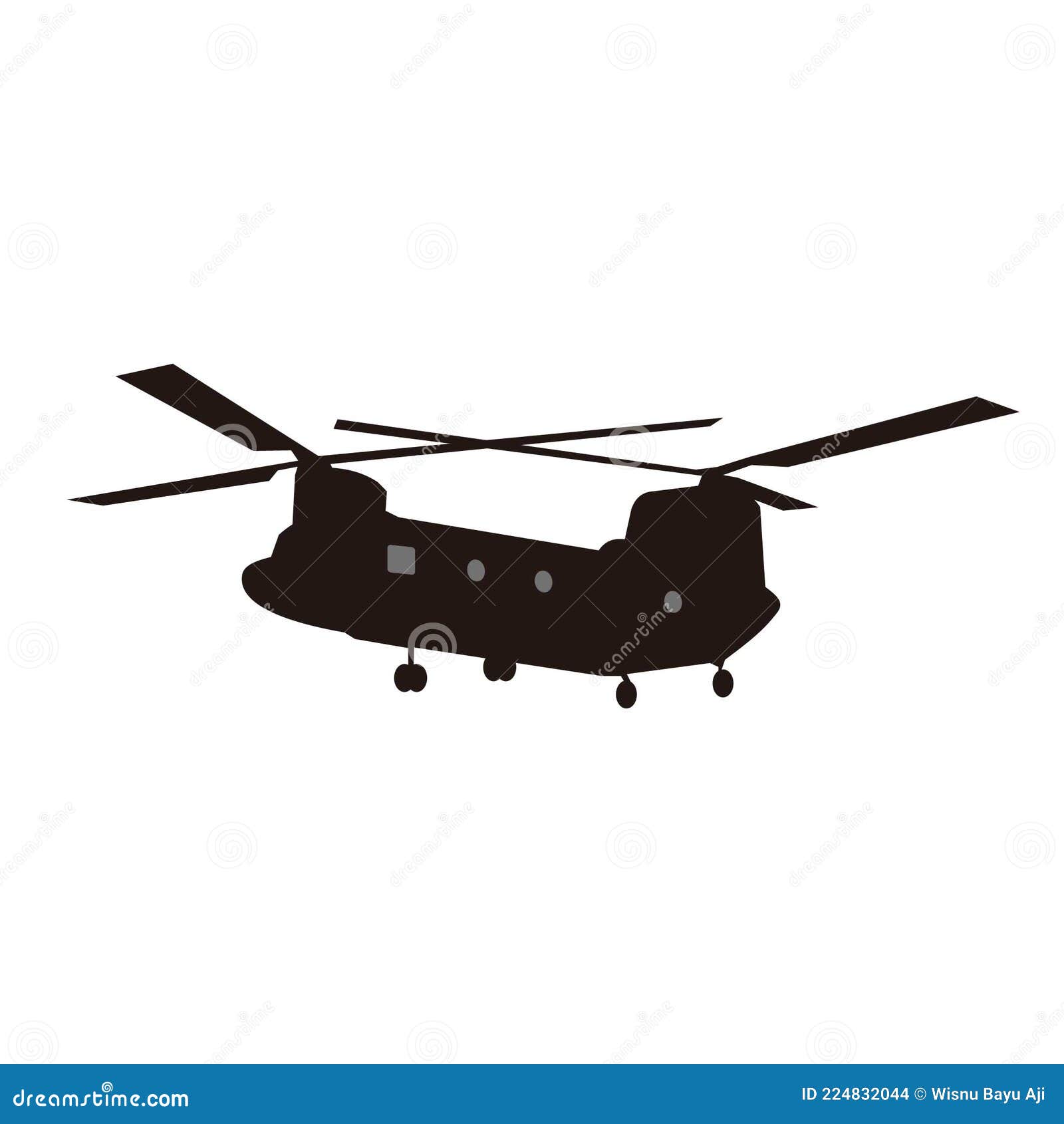 Chinook Military Helicopter Transportation Vehicle Vector Design Stock ...