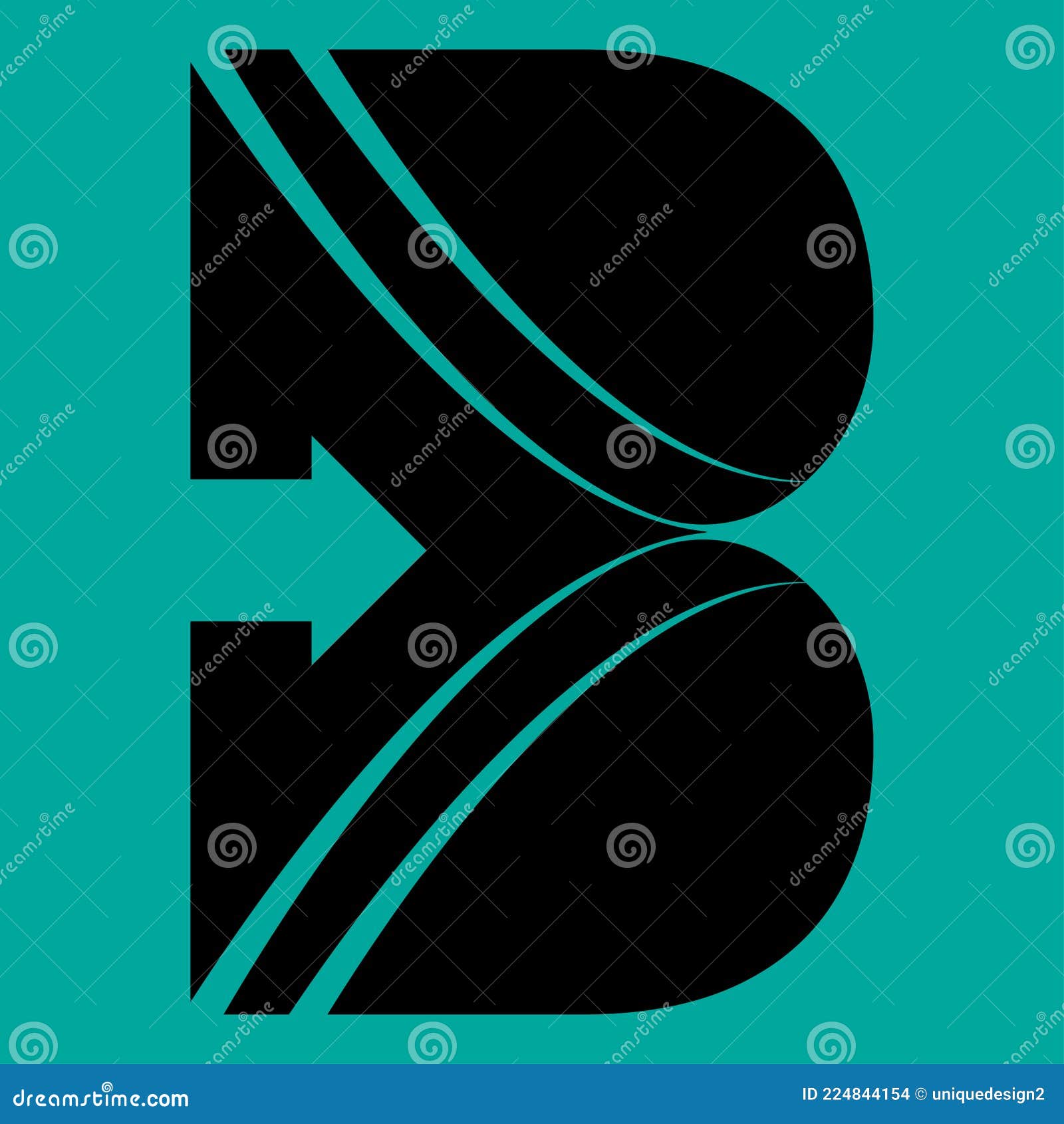 B Latter Unique and Creative Logo. Stock Vector - Illustration of ...