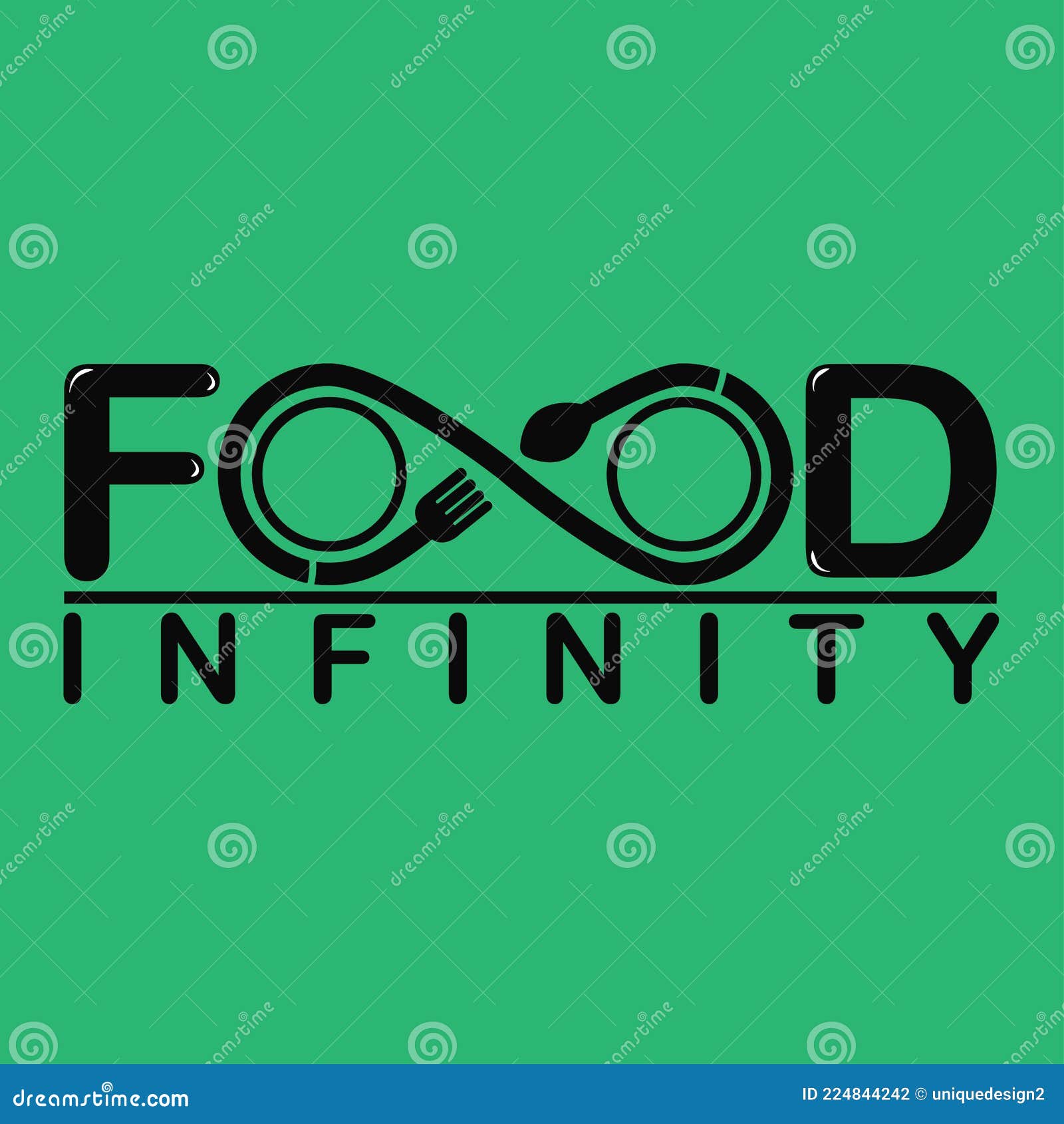 Creative Food Infinity Logo Design Vector Stock Illustration ...