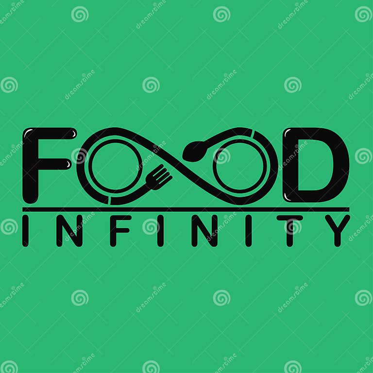 Creative Food Infinity Logo Design Vector Stock Illustration ...