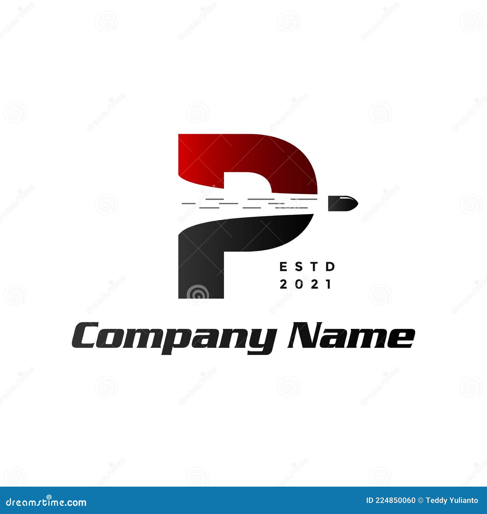 Modern and Stylish Initial P Bullet Shot Stock Vector - Illustration of ...