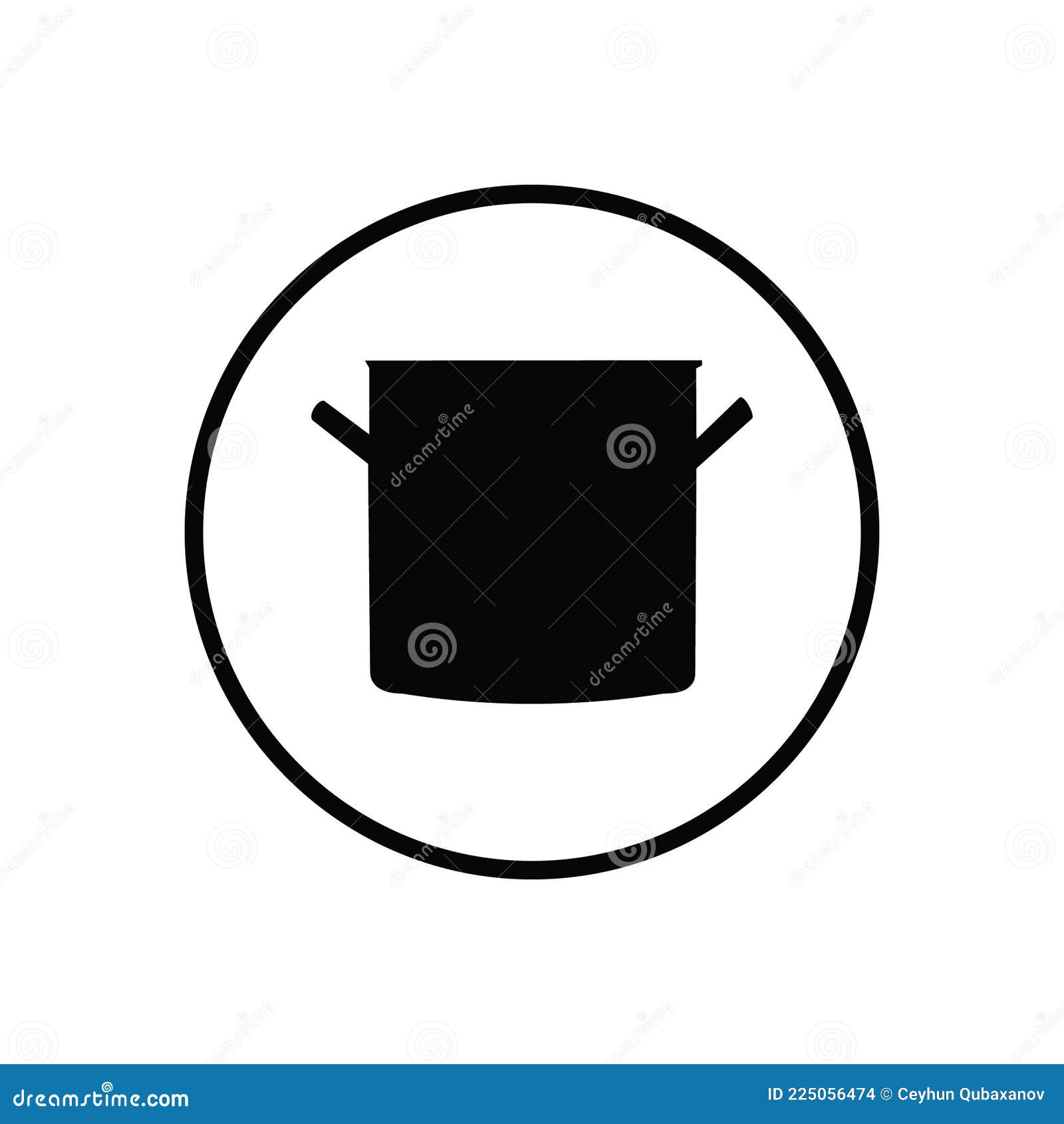 Kitchen and Cooking Vector Icons in a Circle: Pan Stock Vector ...