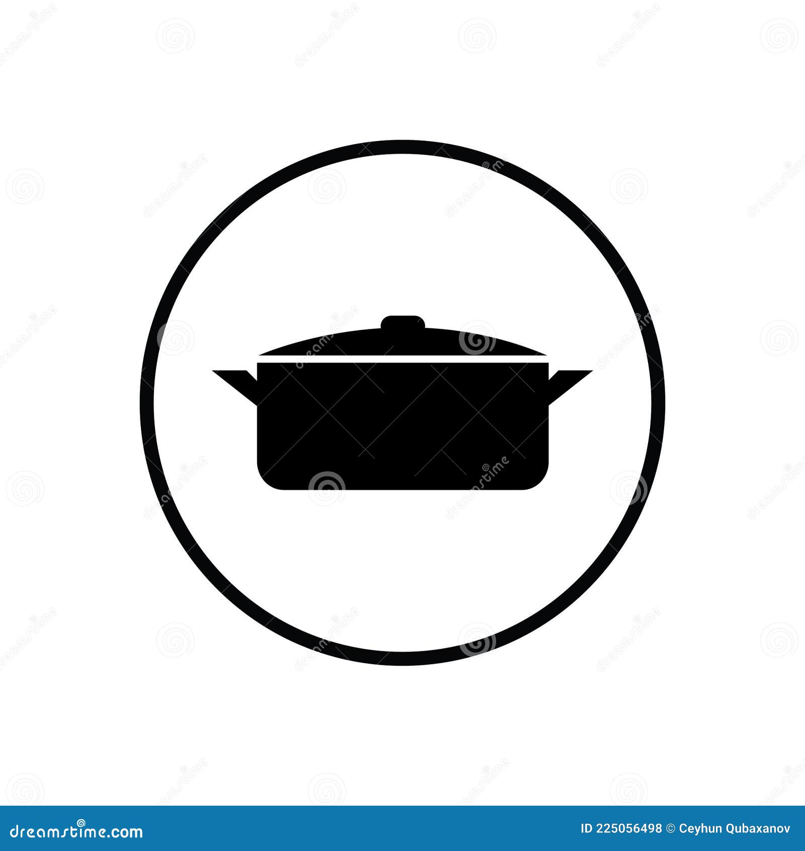 Kitchen and Cooking Vector Icons in a Circle: Pan Stock Vector ...