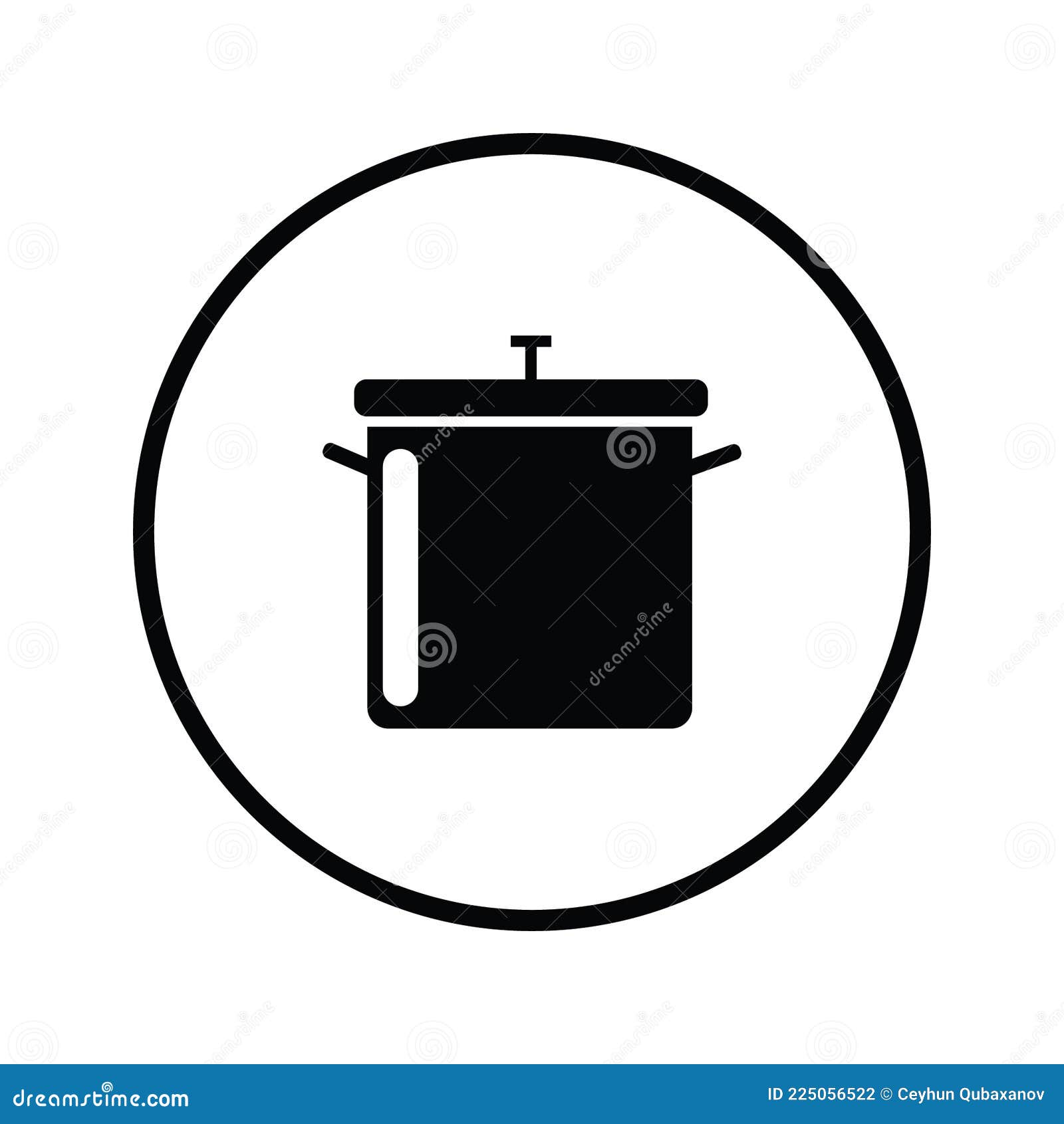 Kitchen and Cooking Vector Icons in a Circle: Pan Stock Vector ...