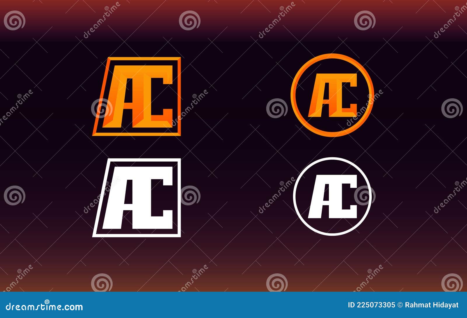 AC Letter Logo with Gaming Style and Contemporary Colors Stock Vector ...