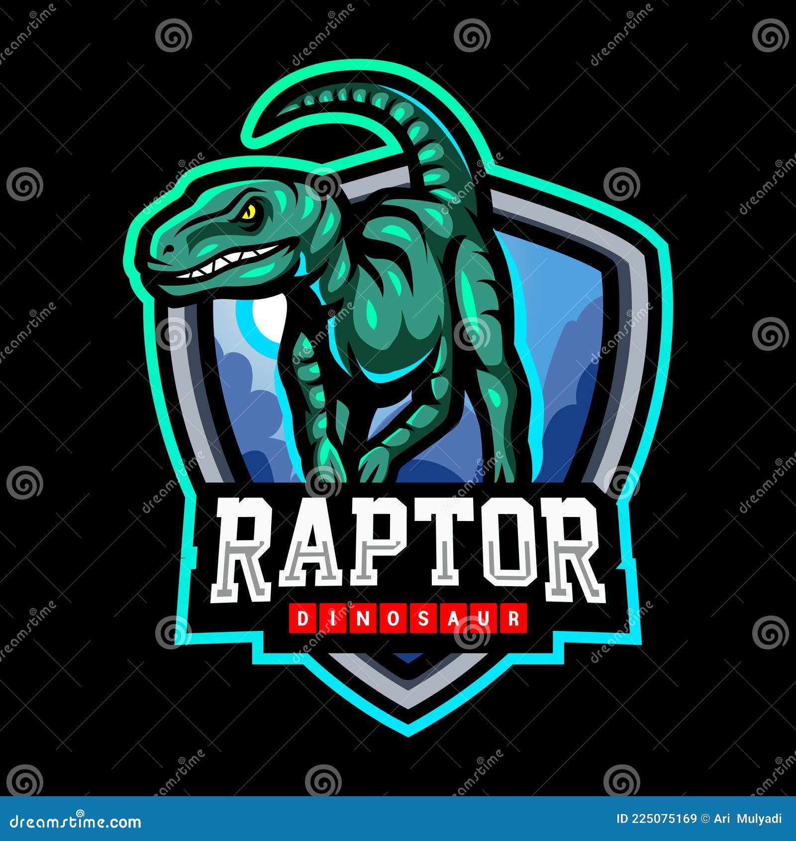 Raptor Mascot. Esport Logo Design Stock Vector - Illustration of ...