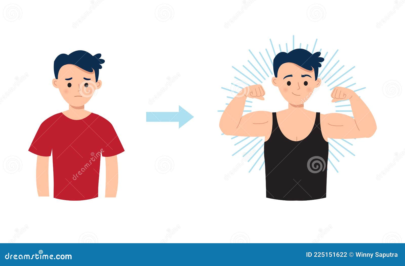 Before after Body Transformation. Fit Man Showing His Muscle Stock ...