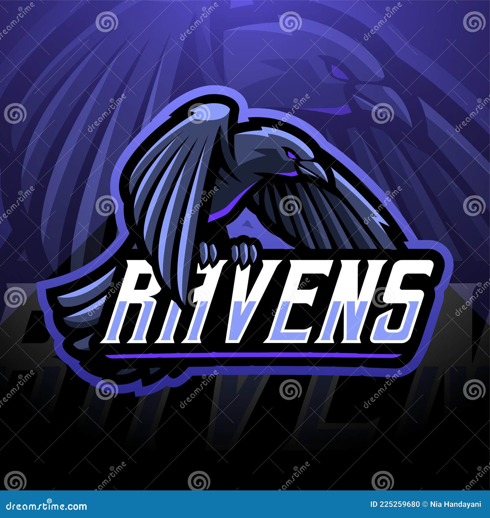 Ravens Sport Mascot Logo Design Stock Vector - Illustration of raven ...