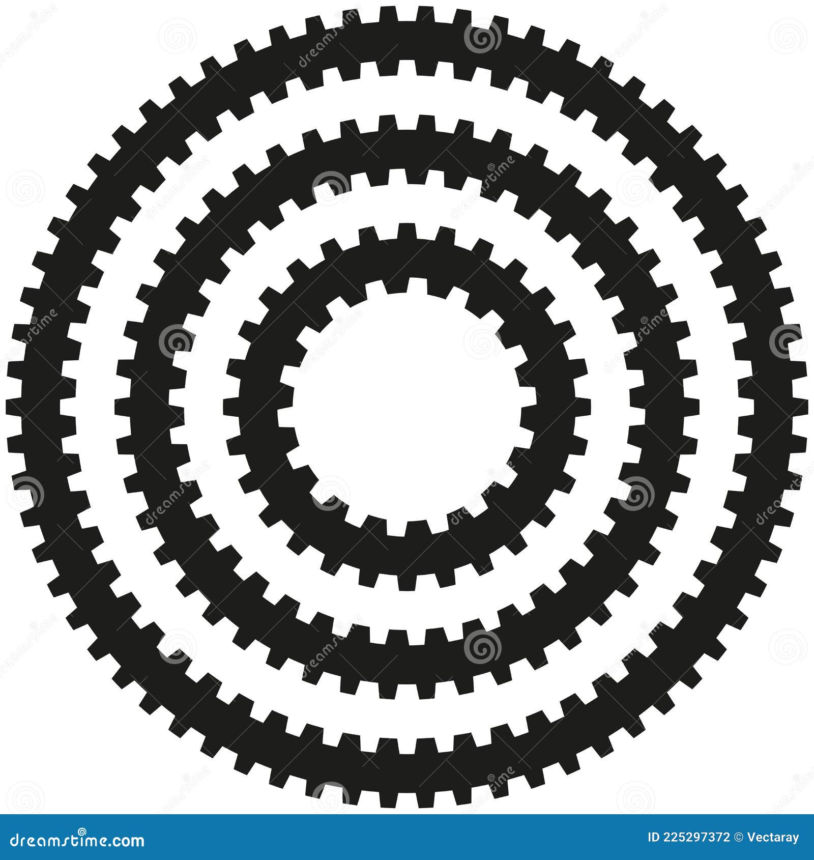 Industrial Gear Round Circular Border Frame in a Range of Sizes. Stock ...
