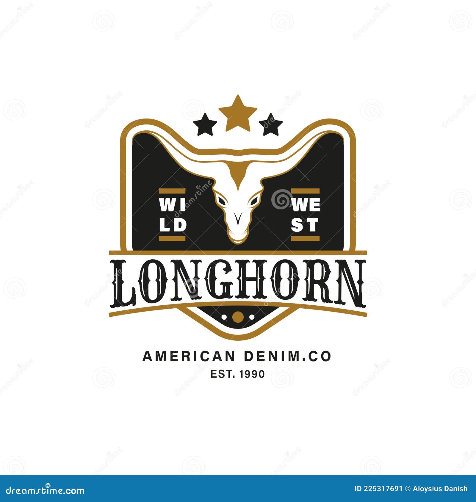 Western Bull, Buffalo Head Skull Silhouette Logo Vector Design Template ...