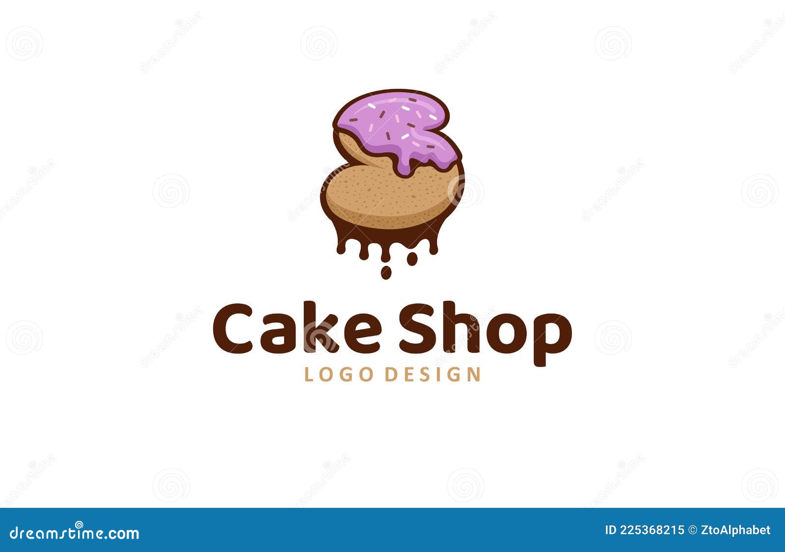 Cake Shop Letter S Logo Template Stock Vector - Illustration of concept ...