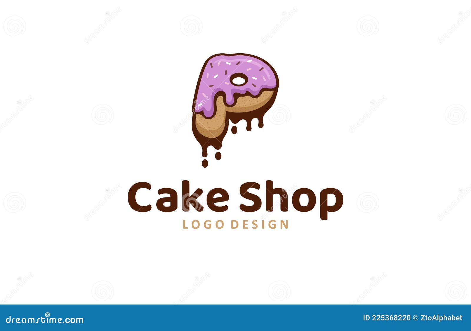 Cake Shop Letter P Logo Template Stock Vector - Illustration of ...