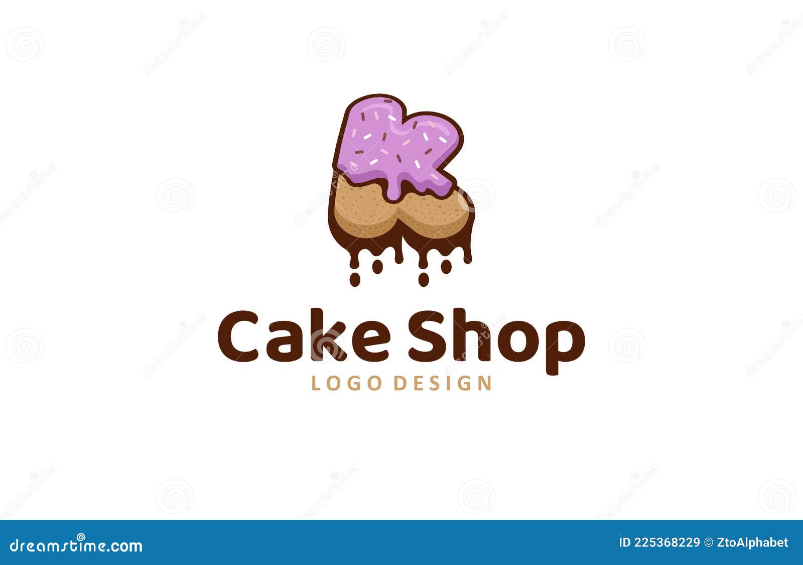 Cake Shop Letter K Logo Template Stock Vector - Illustration of ...