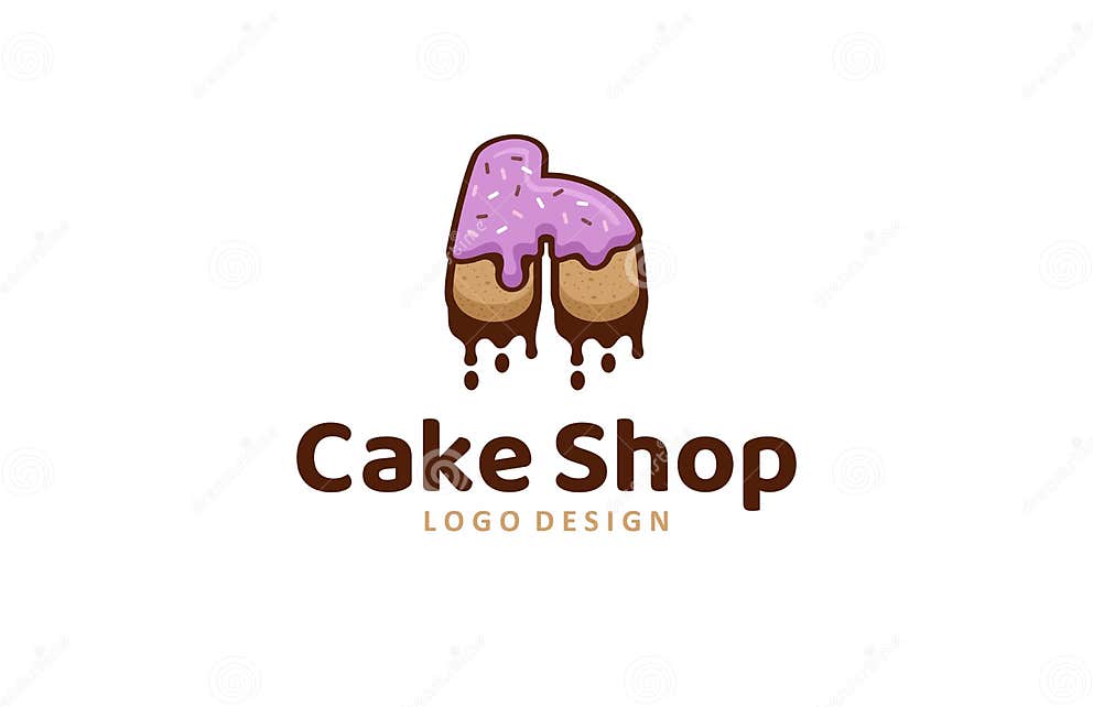 Cake Shop Letter H Logo Template Stock Vector - Illustration of cakes ...