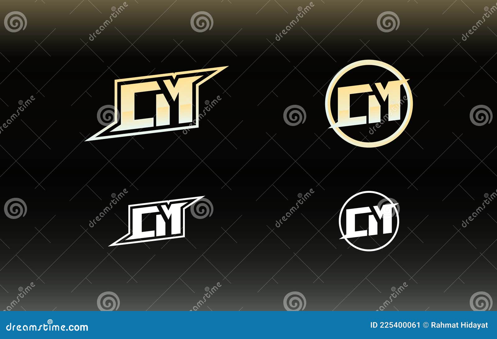 CM Letter Logo with Gaming Style and Contemporary Colors Stock Vector ...