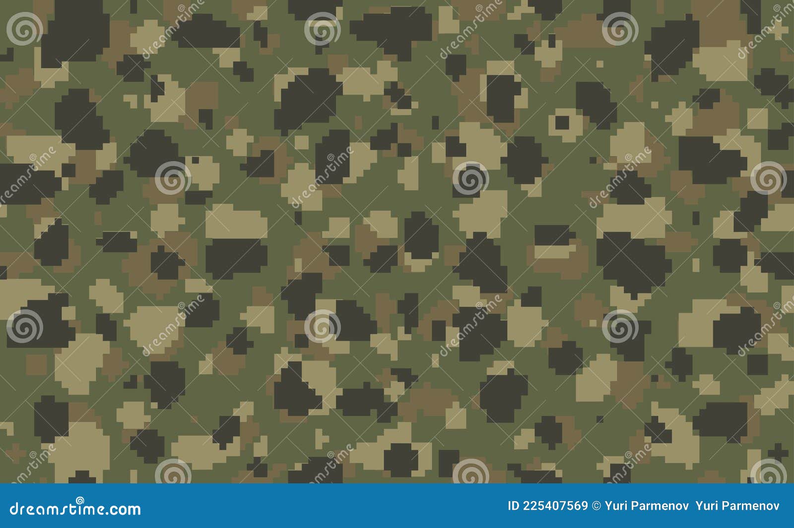 Leopard Green Khaki Camo, Seamless Pattern. Military Spotted Camouflage ...