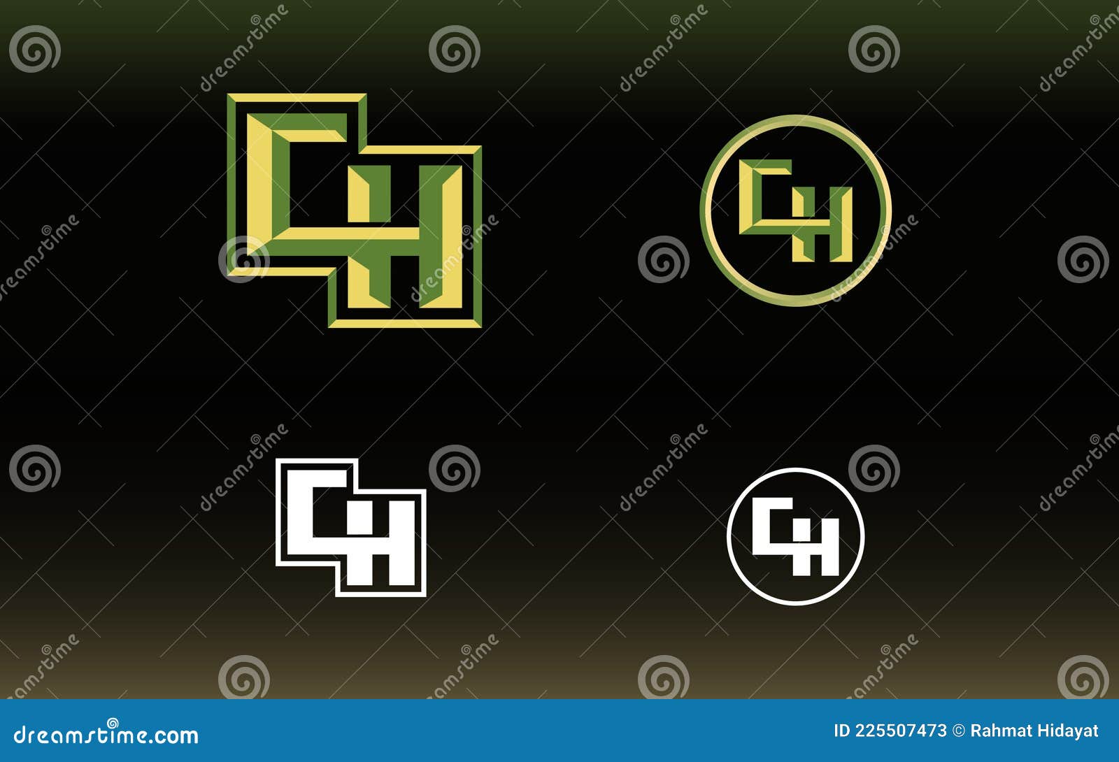 Initials CH Logo with a Bright Color is Suitable for E Sports Teams and ...
