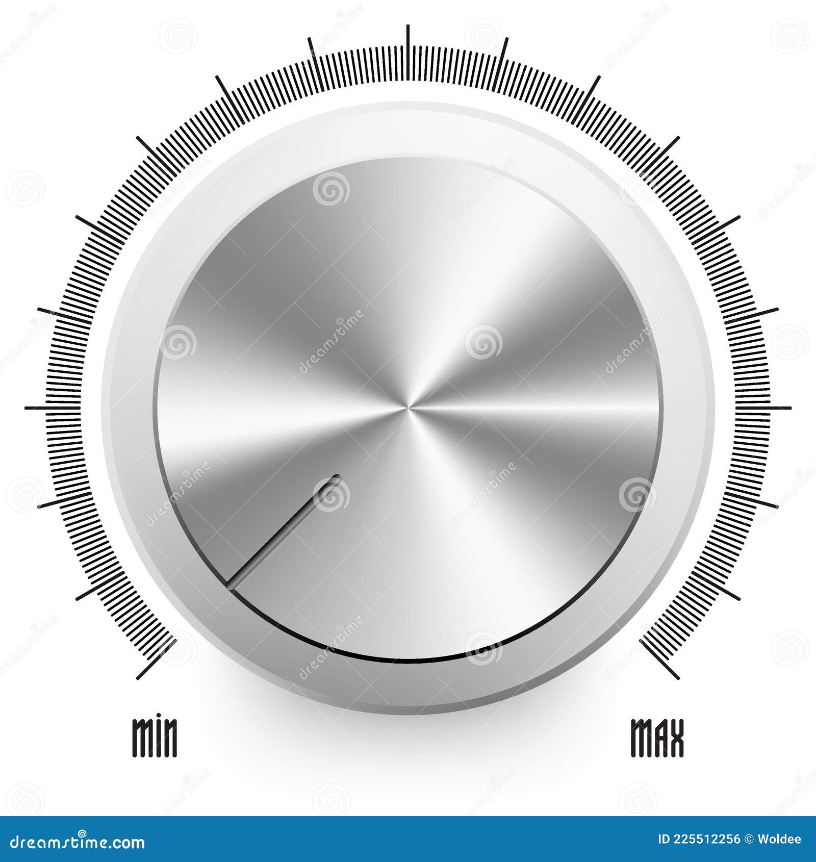 Round Adjustment Dial Realistic Set Cartoon Vector | CartoonDealer.com ...