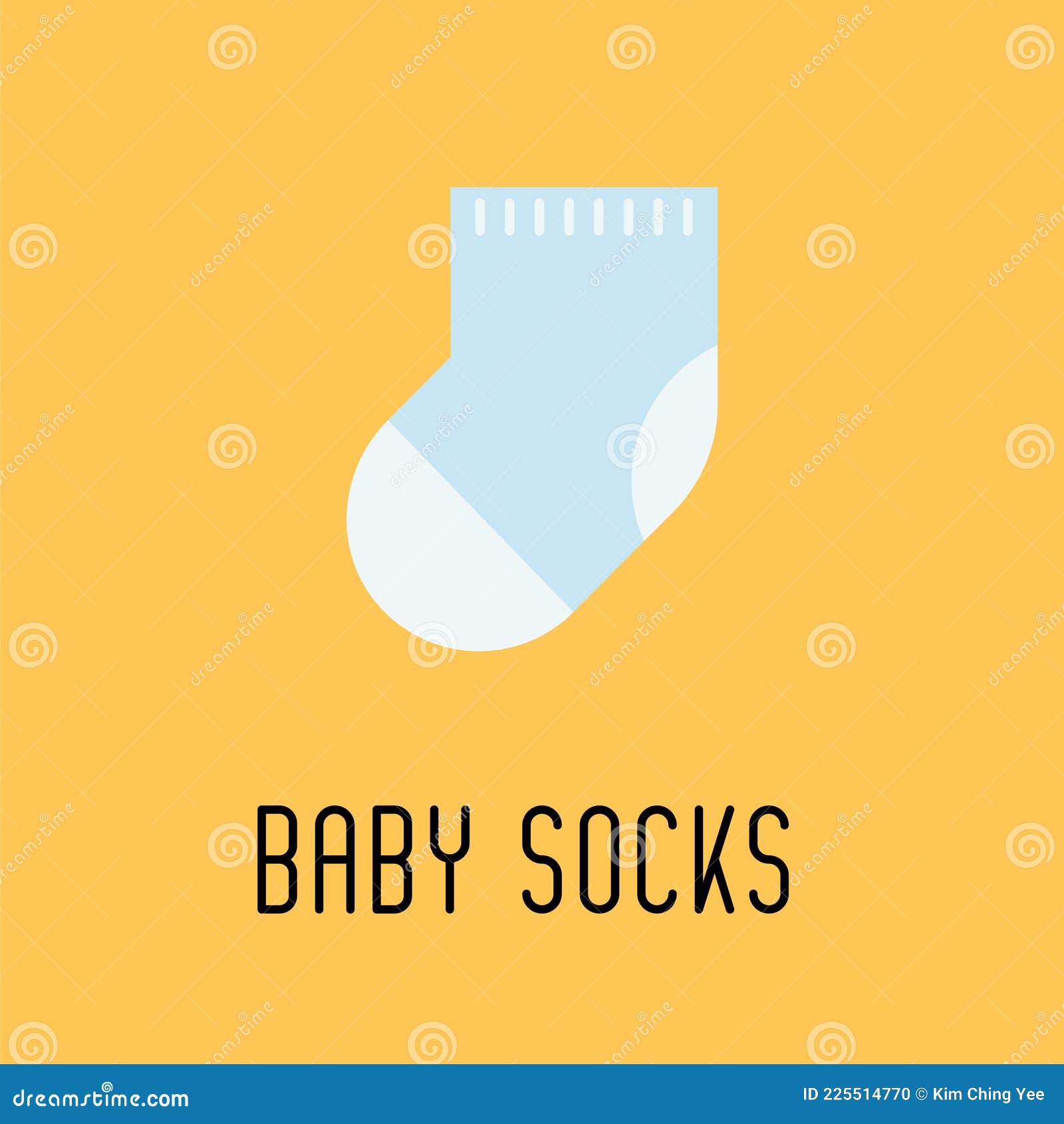 Baby sock icon stock vector. Illustration of fabric - 225514770