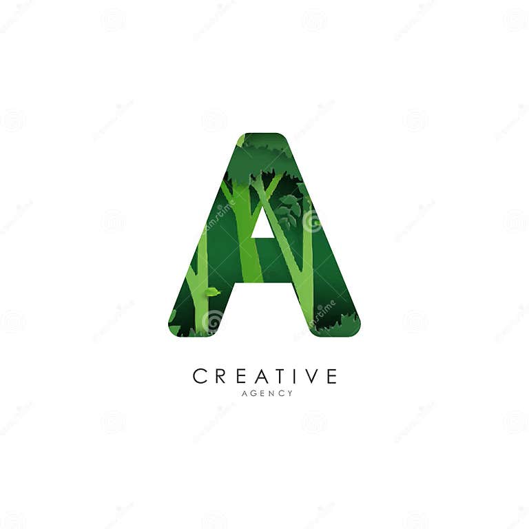 Stylish Eco-friendly Alphabet Logo of Colorful Engraved Paper Cut ...