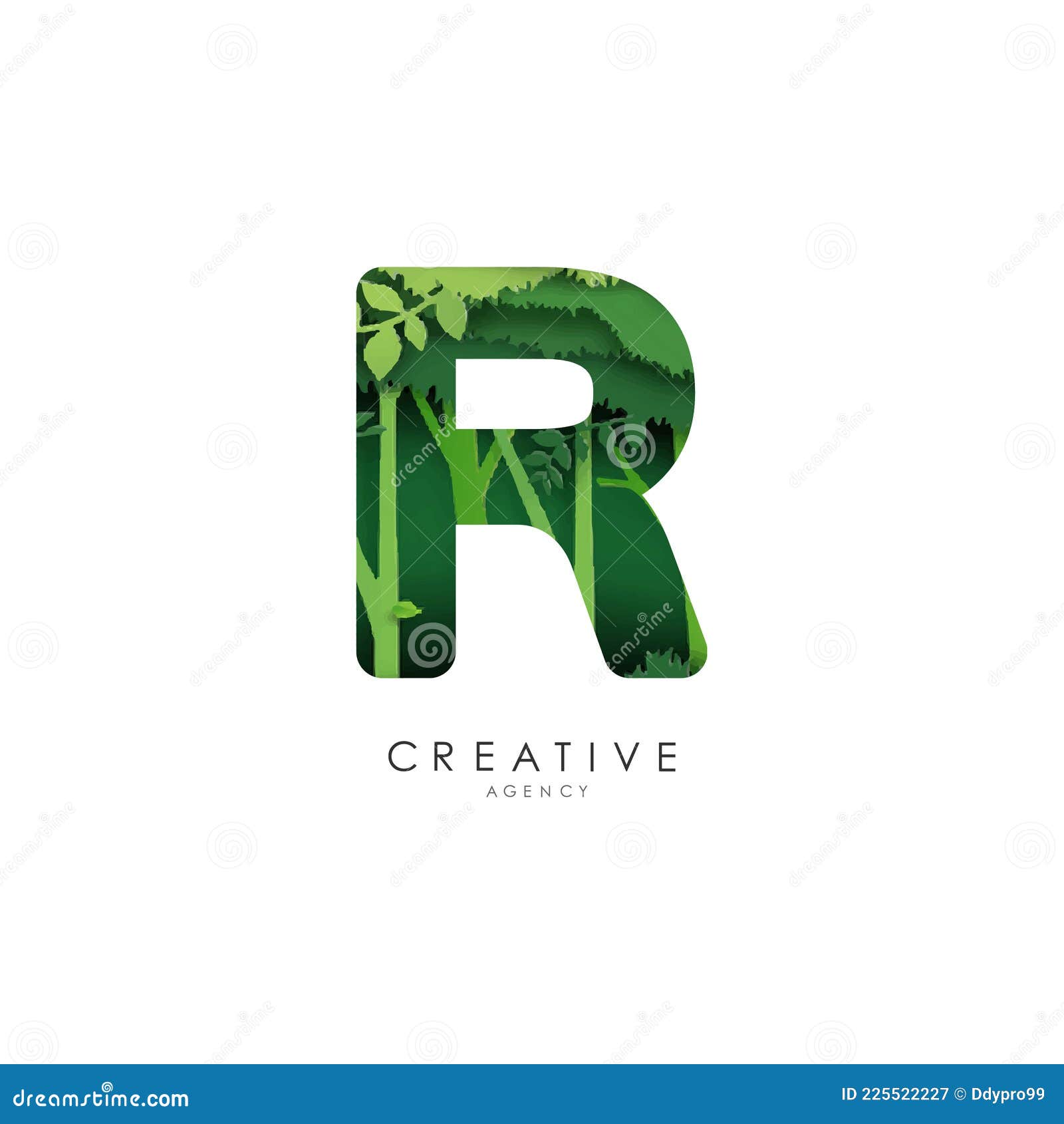Stylish Eco-friendly Alphabet Logo of Colorful Engraved Paper Cut ...