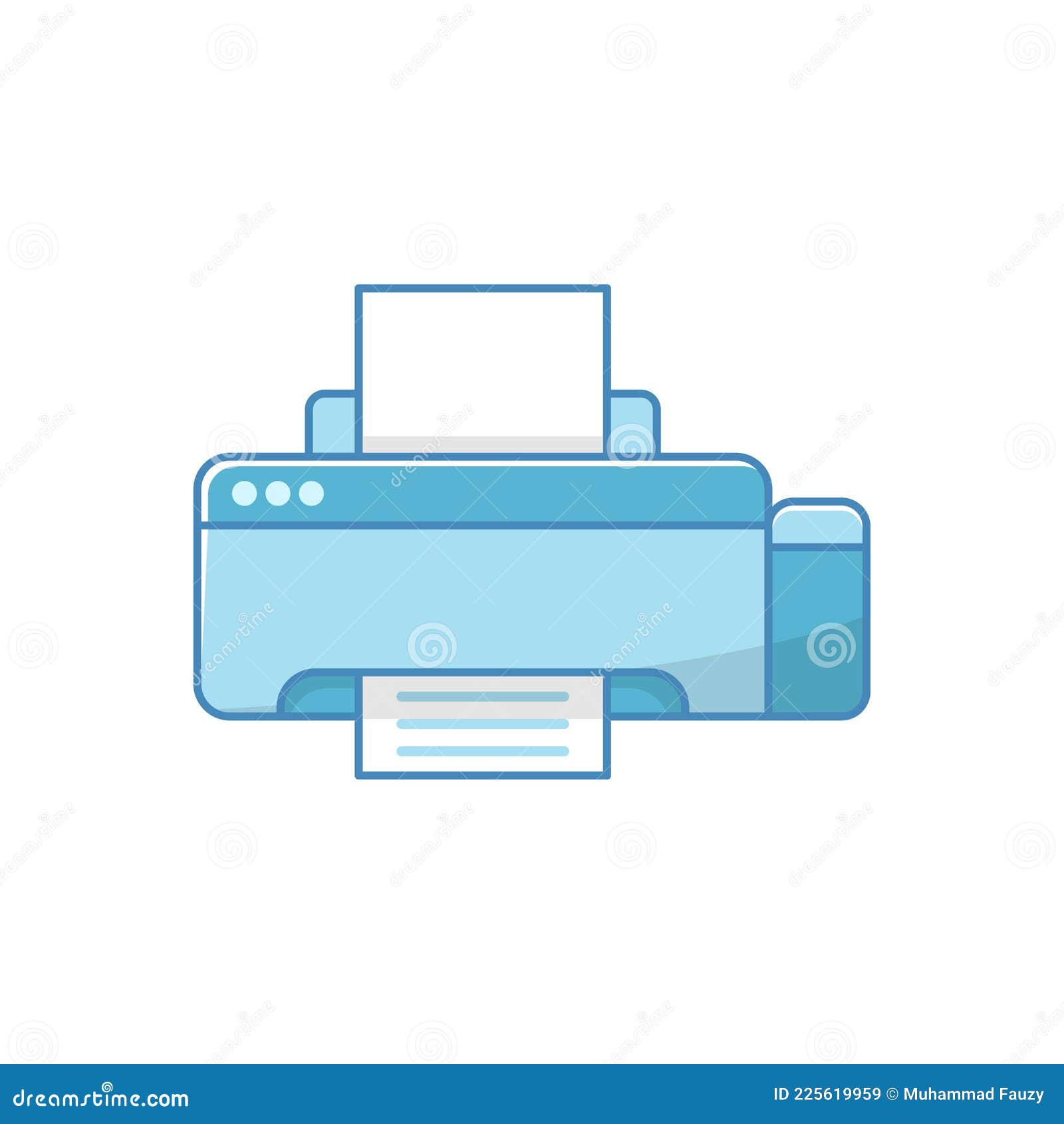 Blue And White Print Icon