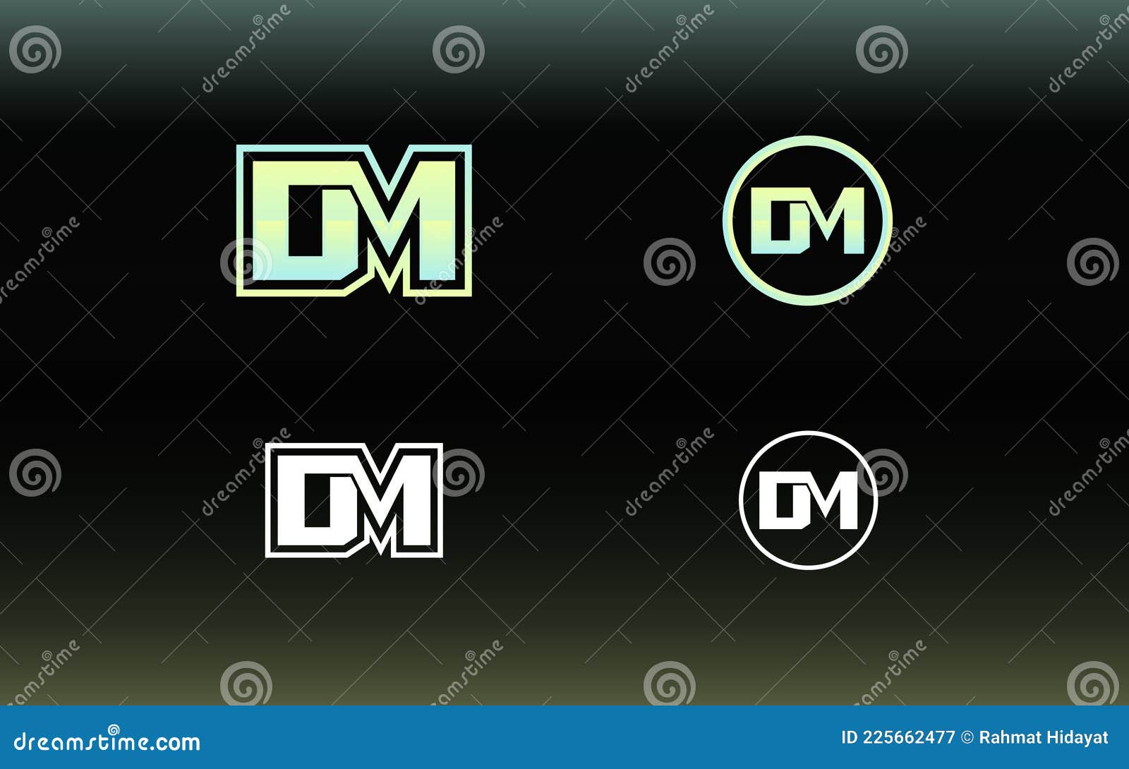 Initials DM Logo with a Bright Color is Suitable for E Sports Teams and ...
