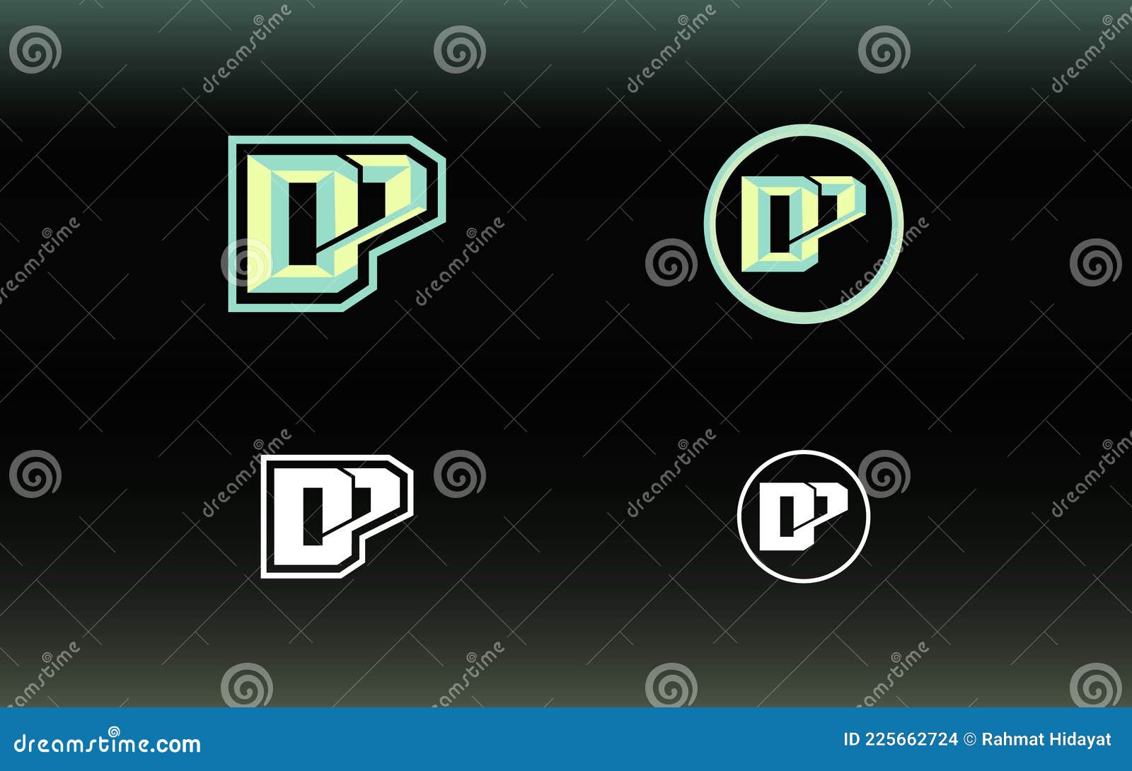 Initials DP Logo with a Bright Color is Suitable for E Sports Teams and ...