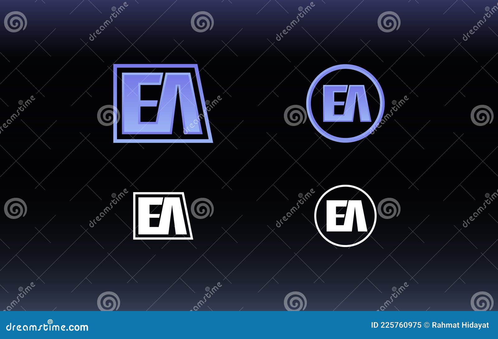 Initials EA Logo with a Bright Color is Suitable for E Sports Teams and ...