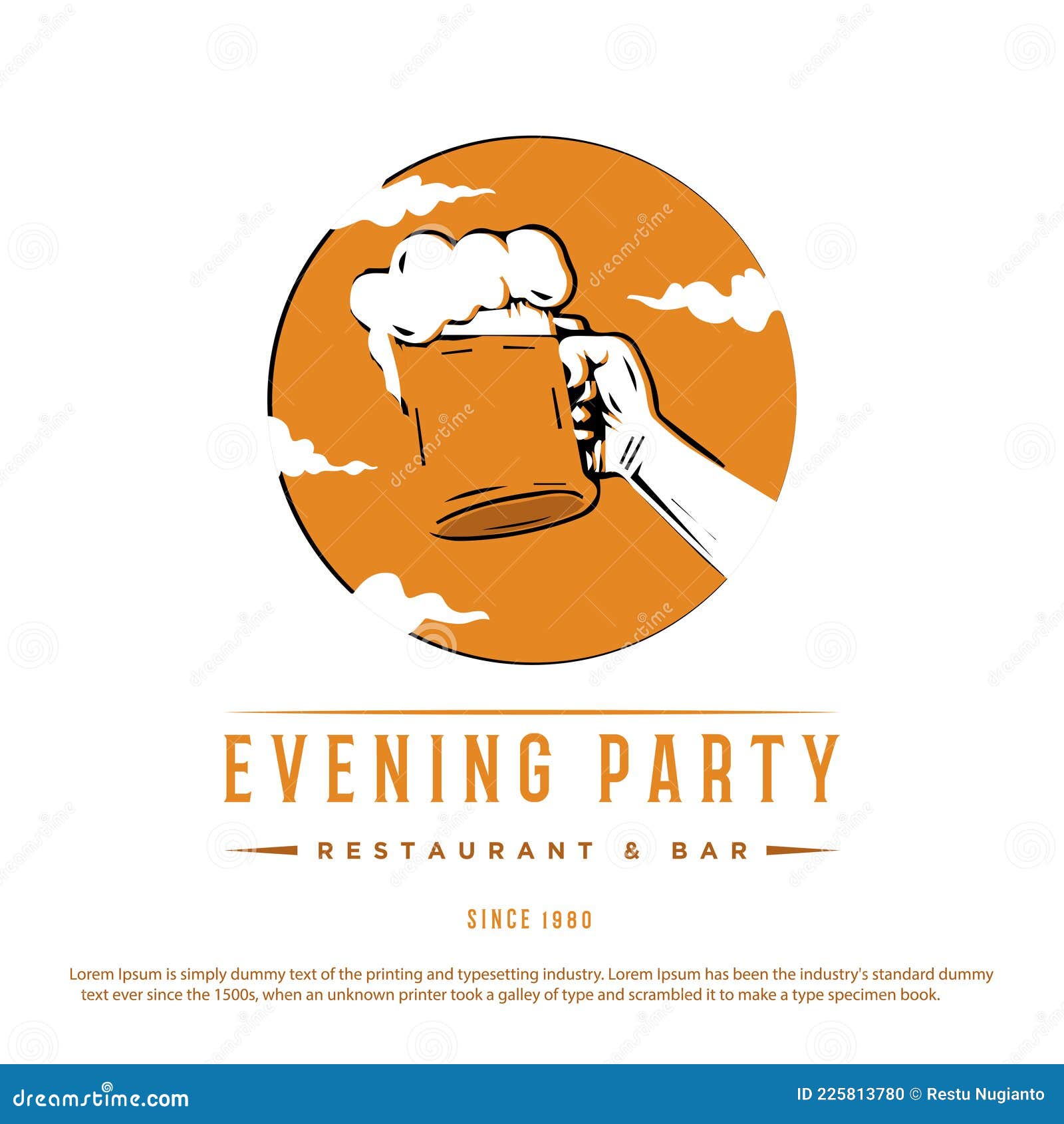 Vintage Retro Logo Design for Beer Restaurant or Bar Stock Vector ...