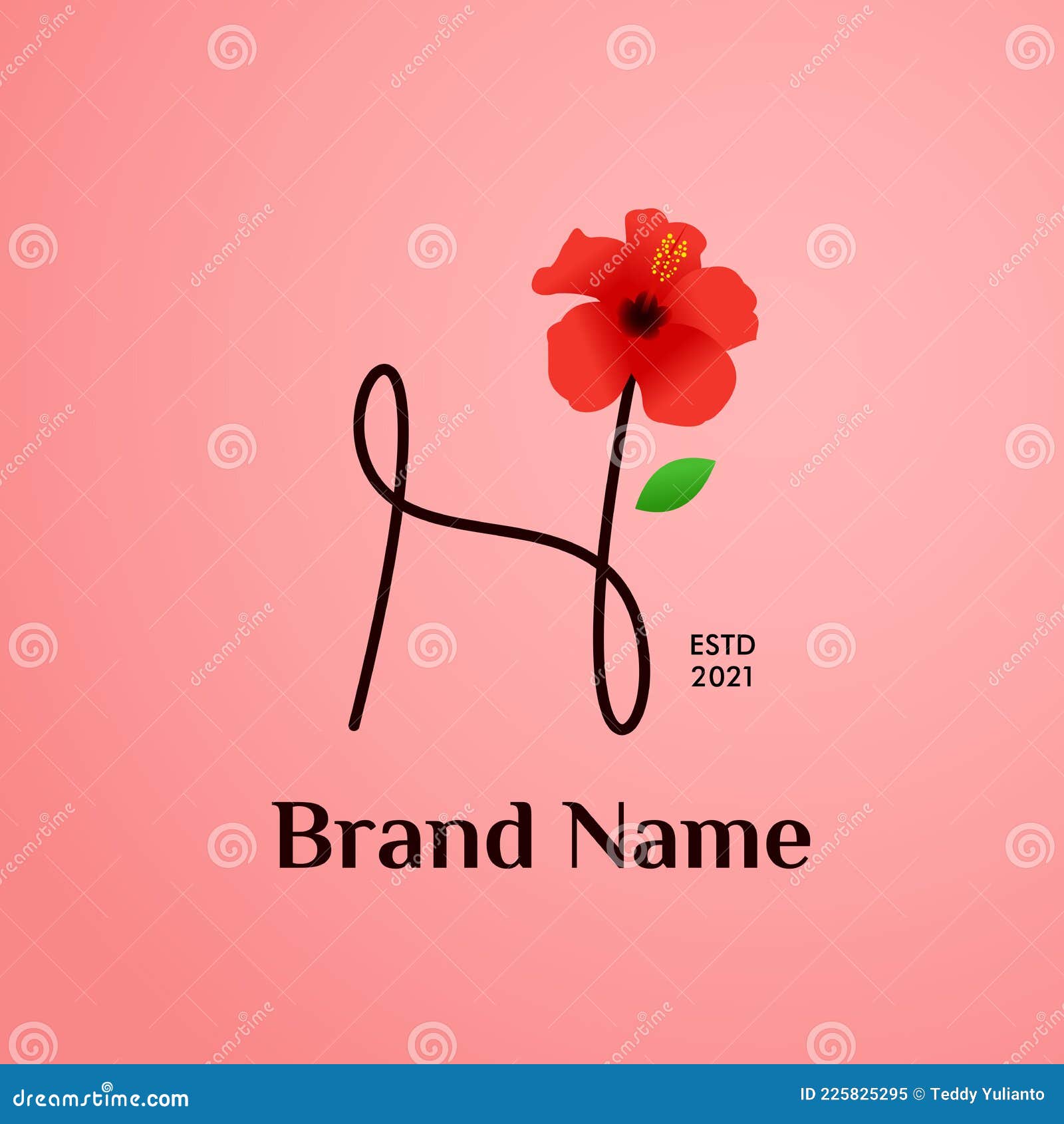 Beauty and Charming Initial H Shoe Flower Stock Vector - Illustration ...