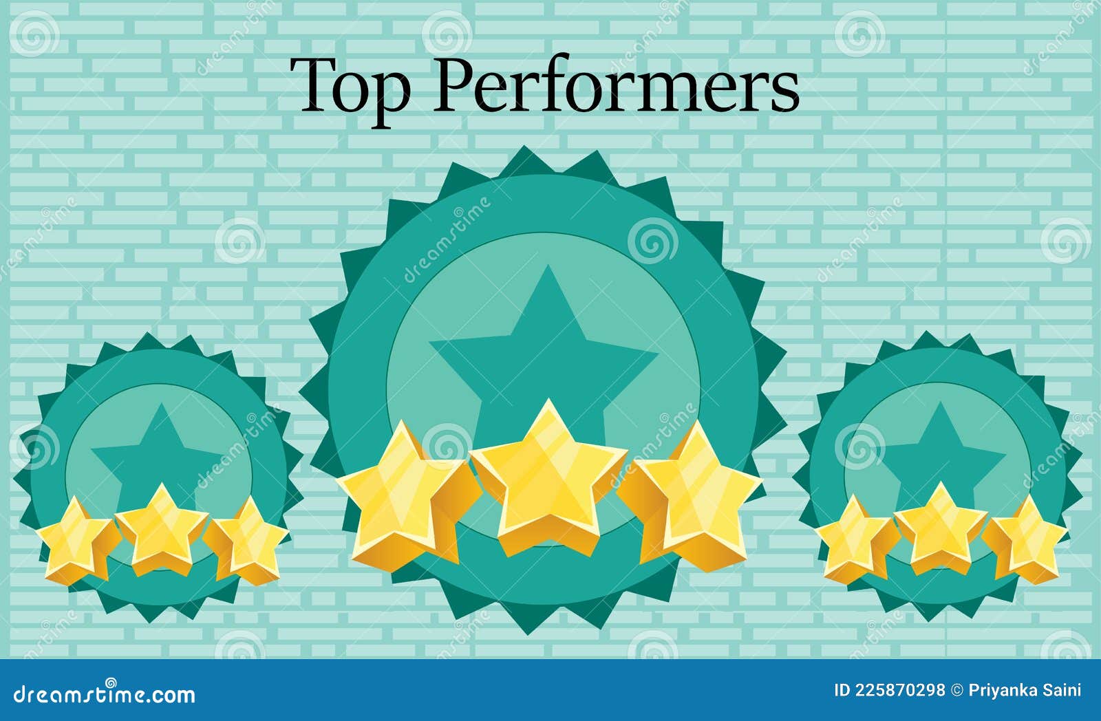 Top Performing Employees Promotional Background. Stock Vector ...