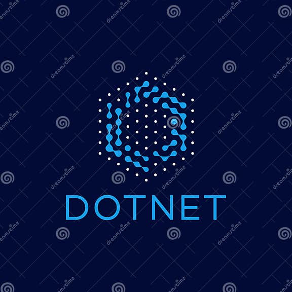 Dot net logo stock vector. Illustration of round, triangle - 225877056