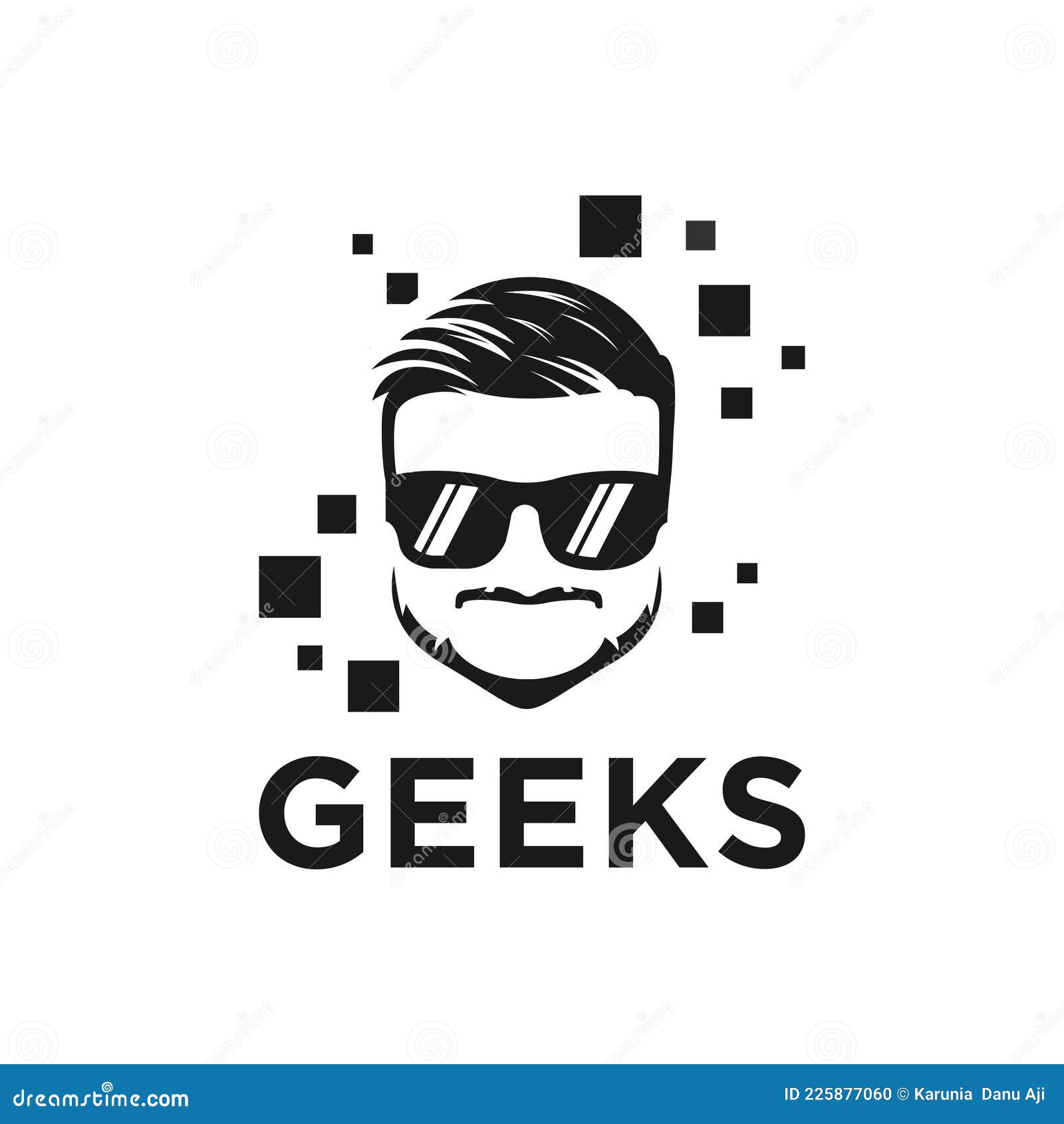 Geeks digital logo stock vector. Illustration of print - 225877060