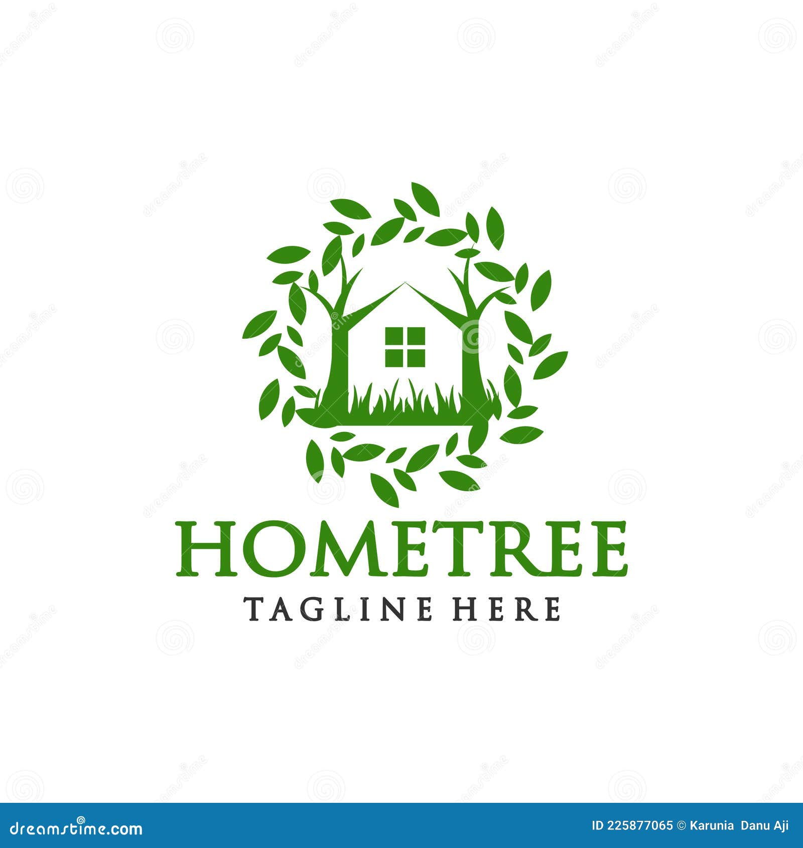 Home tree logo stock vector. Illustration of life, nature - 225877065