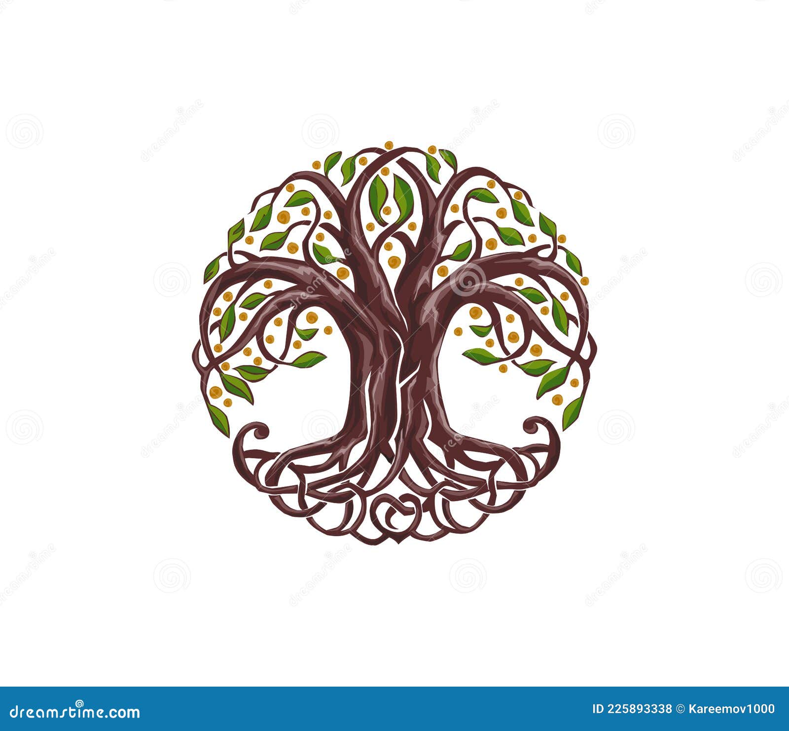 Mythological Symbols, Tree of Life Logo Vector Isolated Stock Vector ...