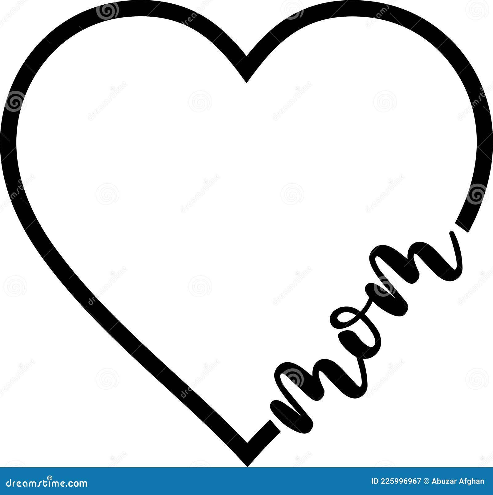 Heart with Mom Text Svg Vector with Image Stock Image - Illustration of ...