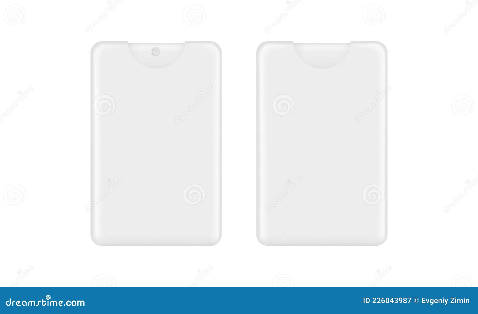 Pocket Card Spray Bottle Mockup Isolated On White Background Cartoon ...