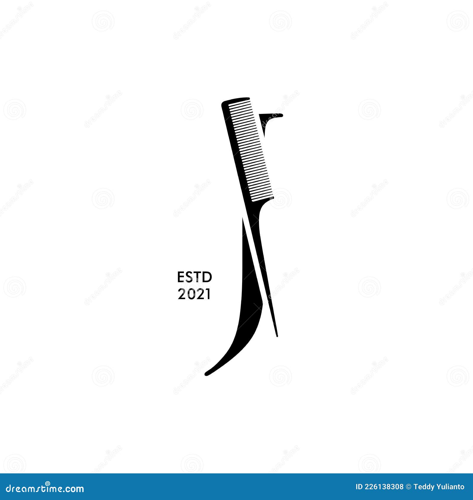 Luxury Initial J Comb Tail stock illustration. Illustration of tail ...