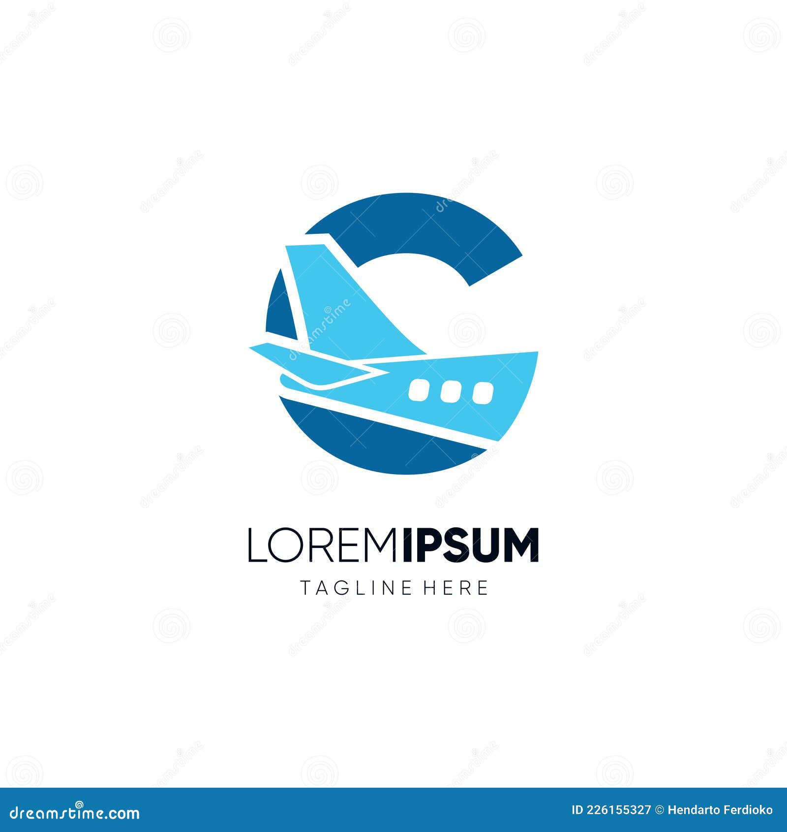 Letter C Initial Airplane Tail Logo Design Vector Graphic Stock Vector ...