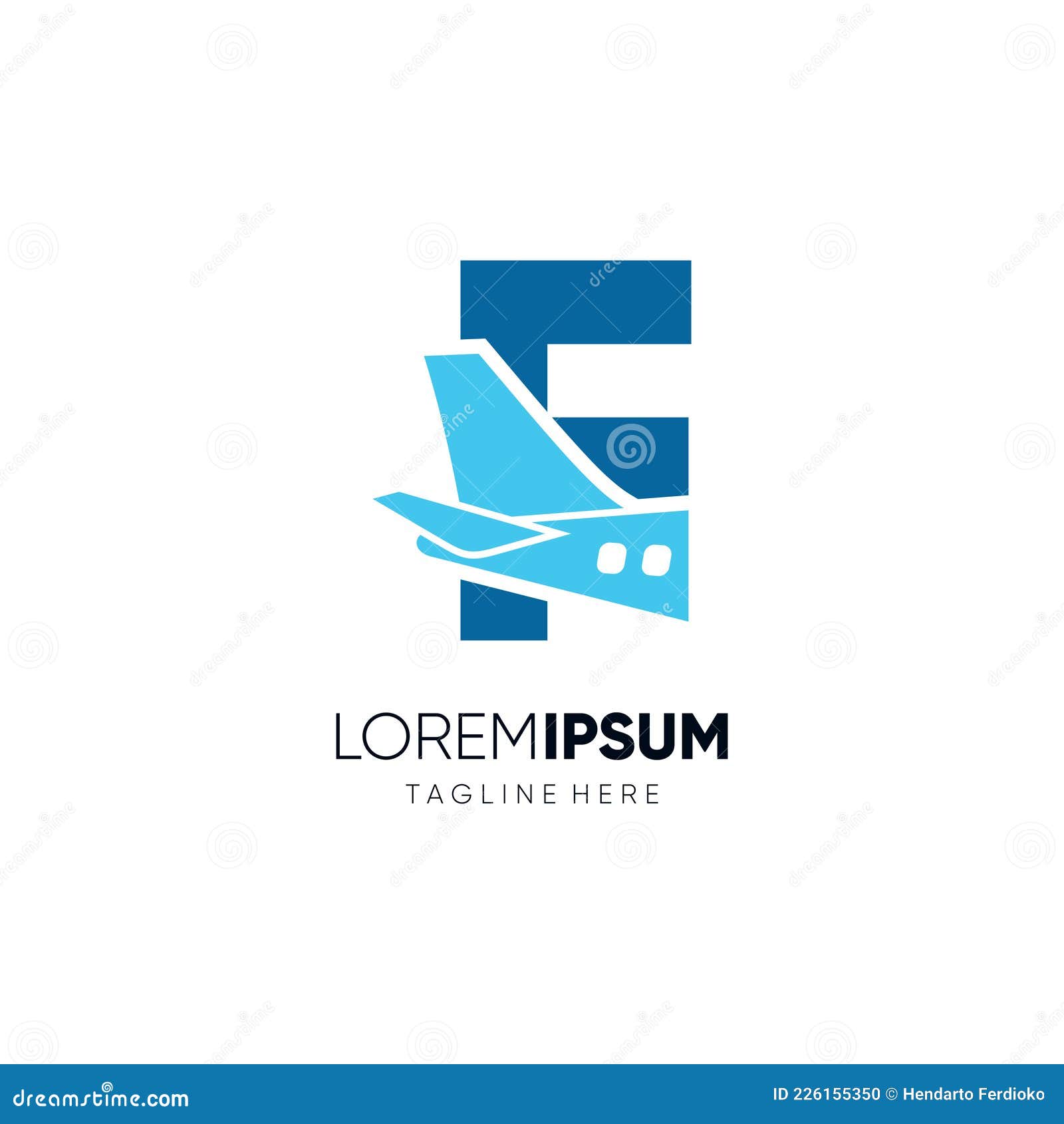 Letter F Initial Airplane Tail Logo Design Vector Graphic Stock Vector ...