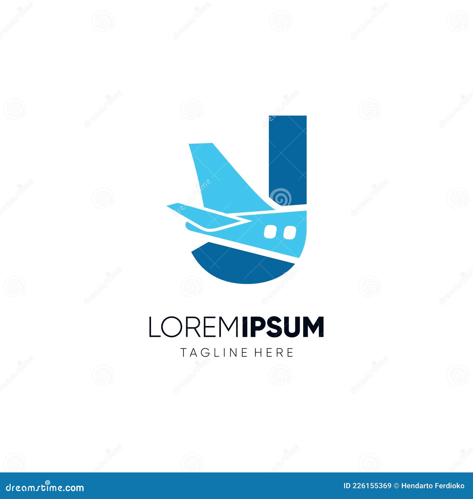 Letter J Initial Airplane Tail Logo Design Vector Graphic Stock Vector ...