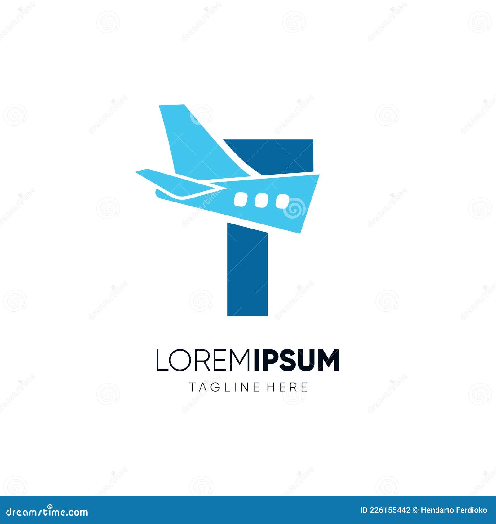 Letter T Initial Airplane Tail Logo Design Vector Graphic Stock Vector ...