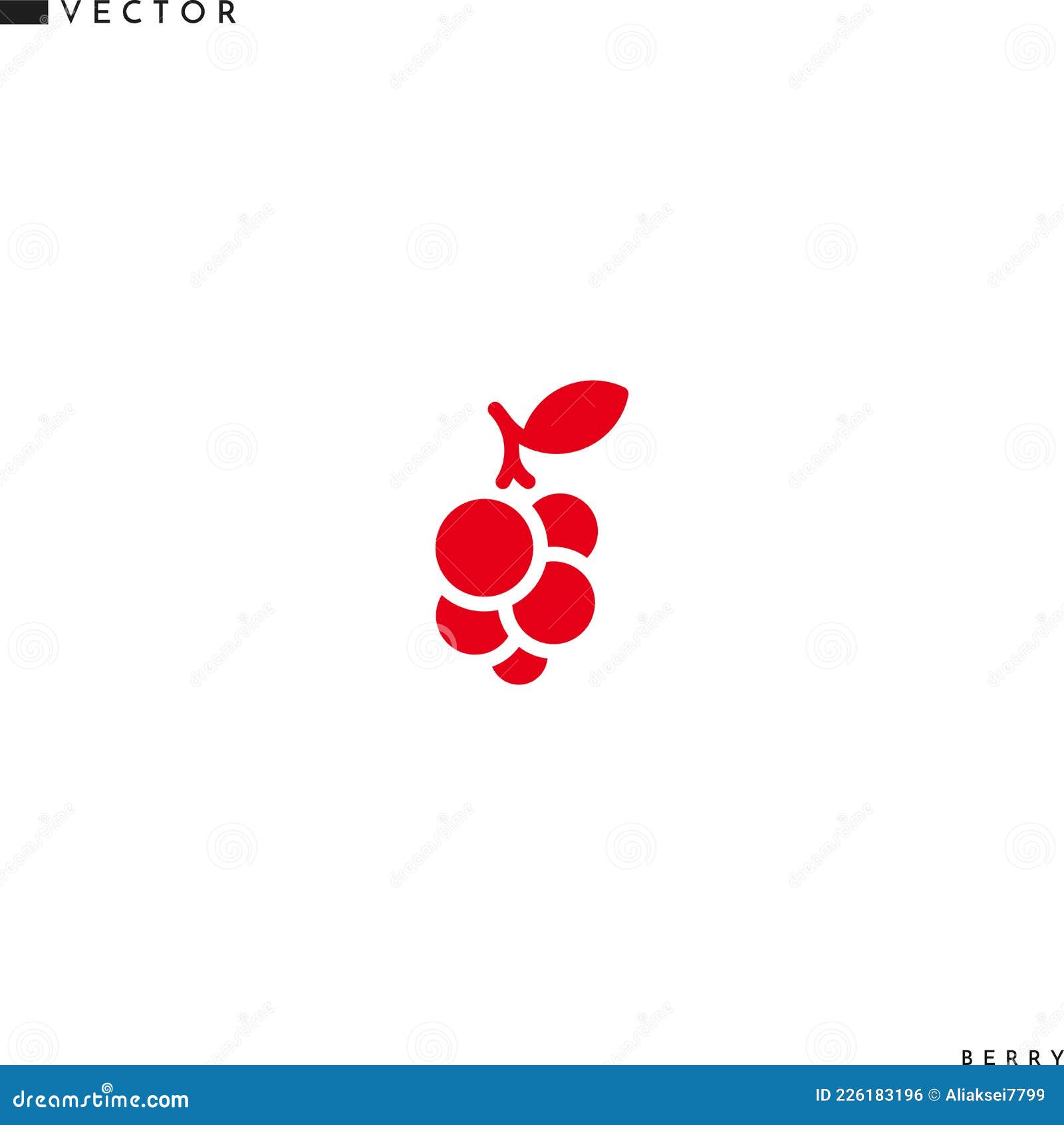 Cranberry Icon. Isolated Cranberry with Leaf Stock Vector ...