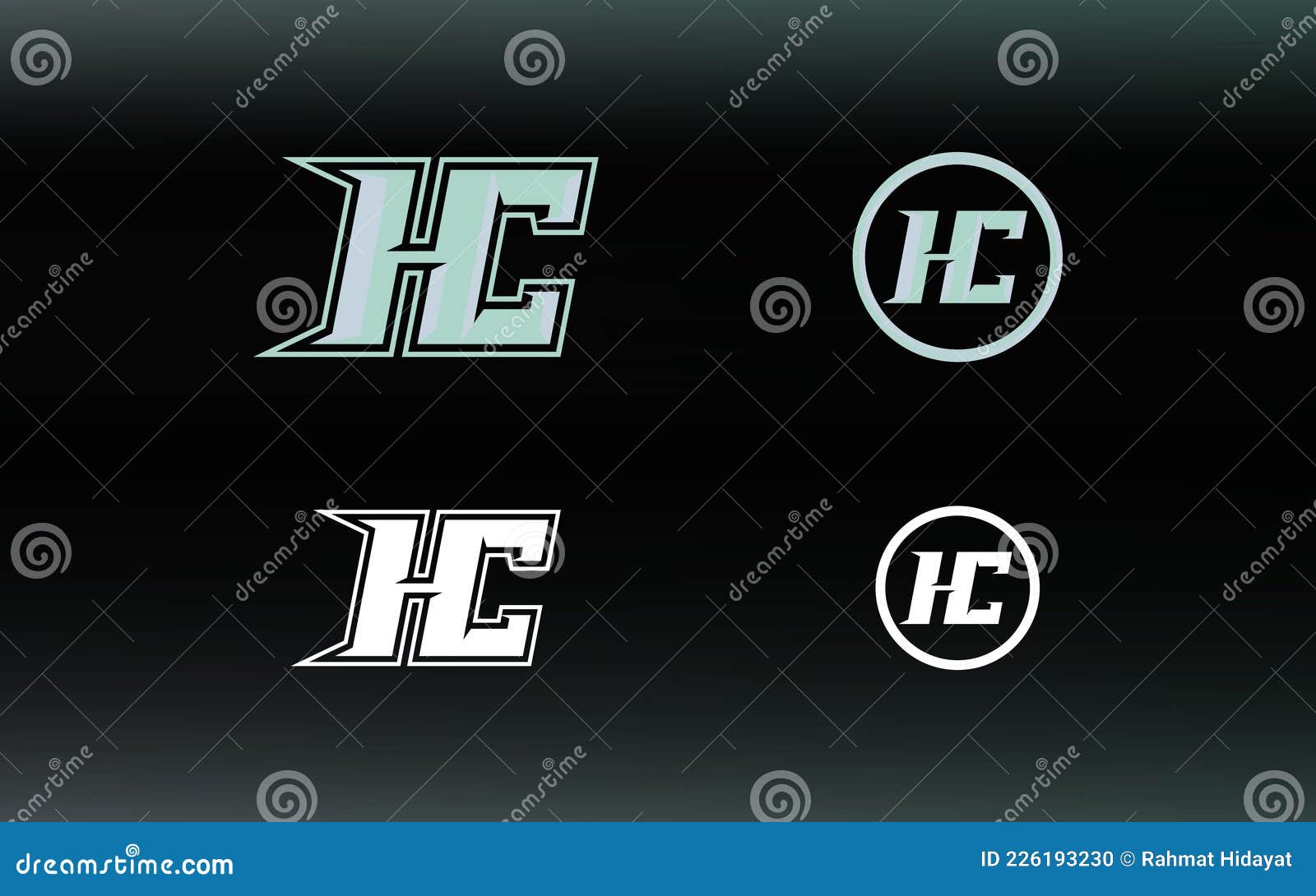 Initials HC Logo with a Bright Color is Suitable for E Sports Teams and ...